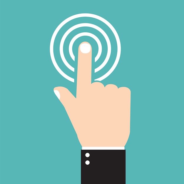 Vector Icono De Marca De Verificación Icono Táctil Iconos Planos