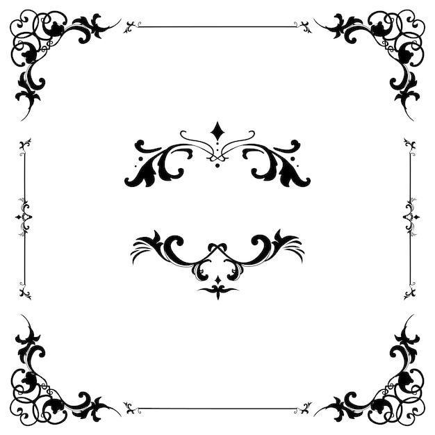 Vector De Marco De Ornamento De Florecer Vintage Vector Gratis
