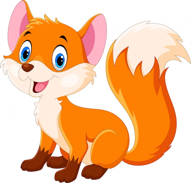 Zorro de dibujos animados lindo | Vector Premium Zorro de dibujos animados lindo | Vector Premium