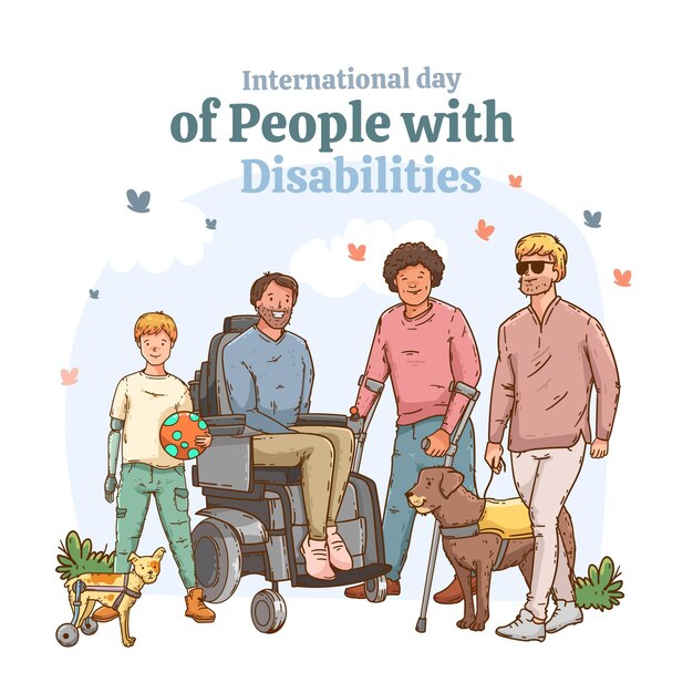 Flacher internationaler tag der menschen mit behinderung | Kostenlose ... Flacher internationaler tag der menschen mit behinderung | Kostenlose ...