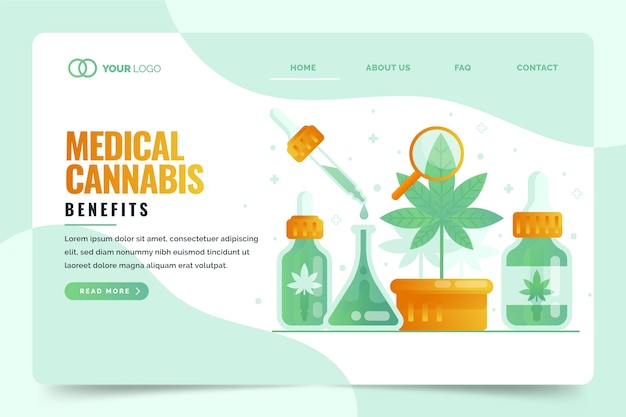Medizinische cannabis vorteile landing page | Kostenlose Vektor Medizinische cannabis vorteile landing page | Kostenlose Vektor