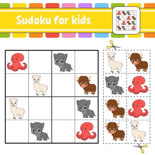 Sudoku für kinder. arbeitsblatt zur bildungsentwicklung ... Sudoku für kinder. arbeitsblatt zur bildungsentwicklung ...