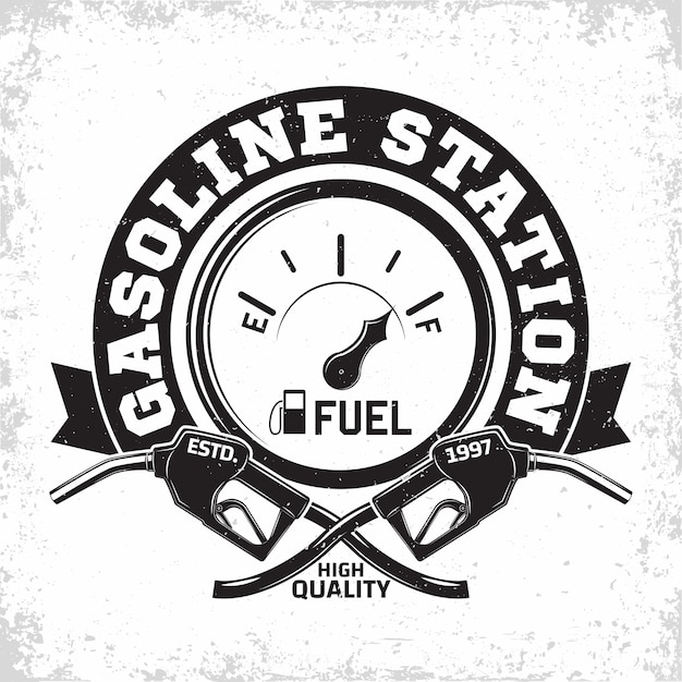 Vintage tankstellen-logo-design | Premium-Vektor Vintage tankstellen-logo-design | Premium-Vektor