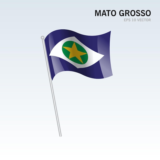 Bandeira Dos Estados De Mato Grosso Distrito Federal Do Brasil Isolado