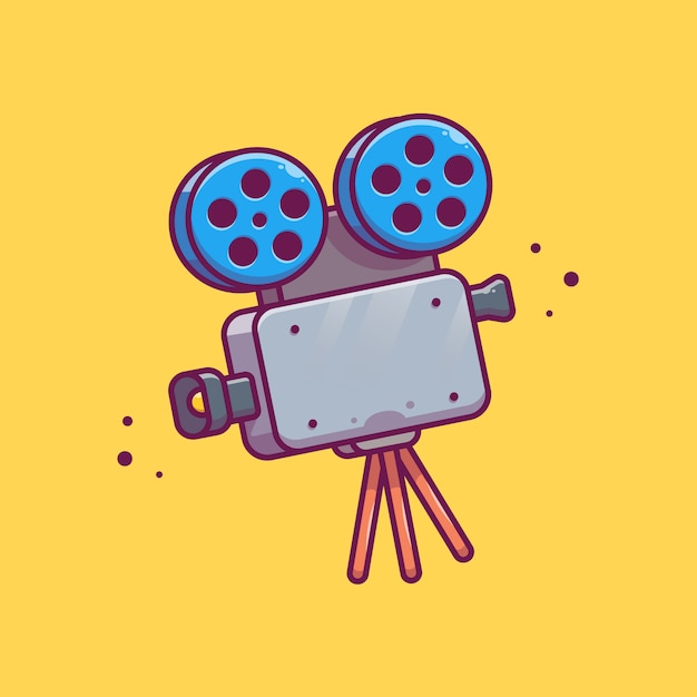 Câmera de filme com rolo de filme icon ilustração. conceito de ícone de ... Câmera de filme com rolo de filme icon ilustração. conceito de ícone de ...