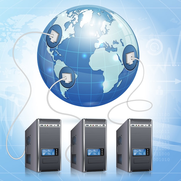 Conceito de computação global | Vetor Premium Conceito de computação global | Vetor Premium