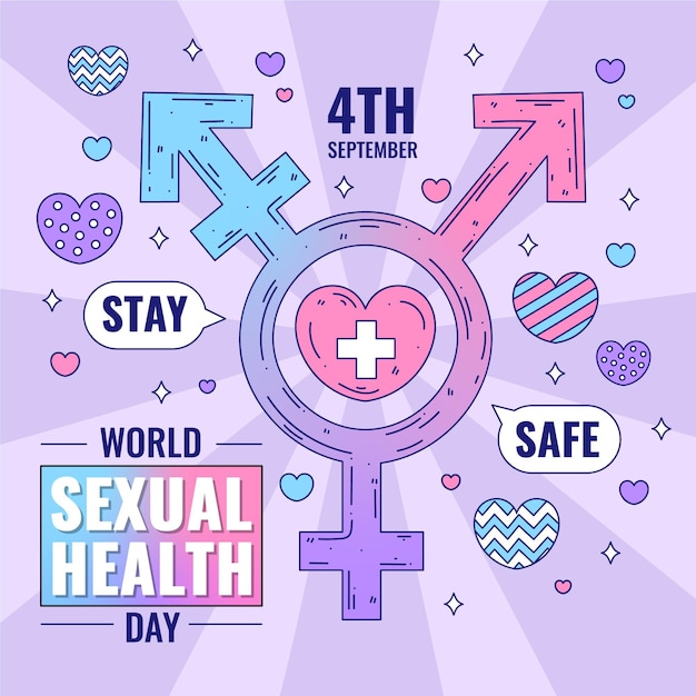 Conceito De Dia Mundial Da Saúde Sexual Vetor Grátis