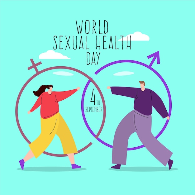 Conceito De Dia Mundial Da Saúde Sexual Vetor Grátis