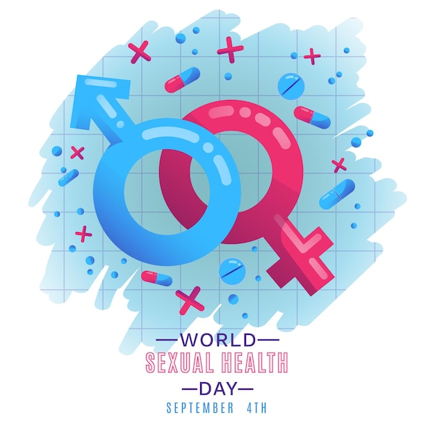 Conceito De Dia Mundial Da Saúde Sexual Vetor Grátis