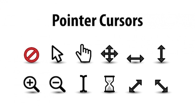 Conjunto de cursor de ponteiro | Vetor Premium Conjunto de cursor de ponteiro | Vetor Premium