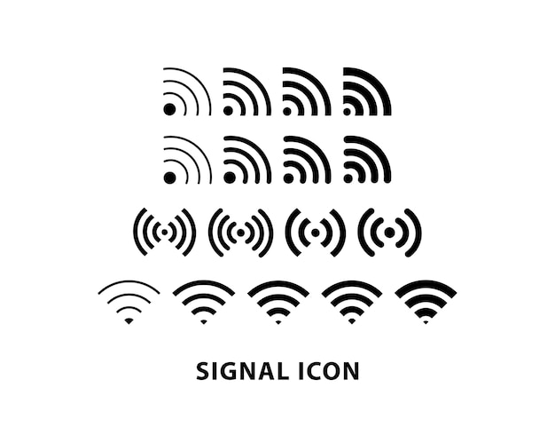 Conjunto de ícones do sinal de internet do smartphone, ícone do sinal ... Conjunto de ícones do sinal de internet do smartphone, ícone do sinal ...