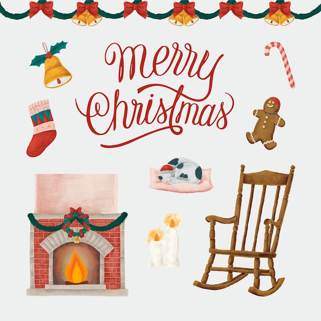 Conjunto de ilustrações de natal mão desenhada | Vetor Grátis Conjunto de ilustrações de natal mão desenhada | Vetor Grátis