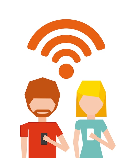 Design de conexão wi-fi | Vetor Premium Design de conexão wi-fi | Vetor Premium