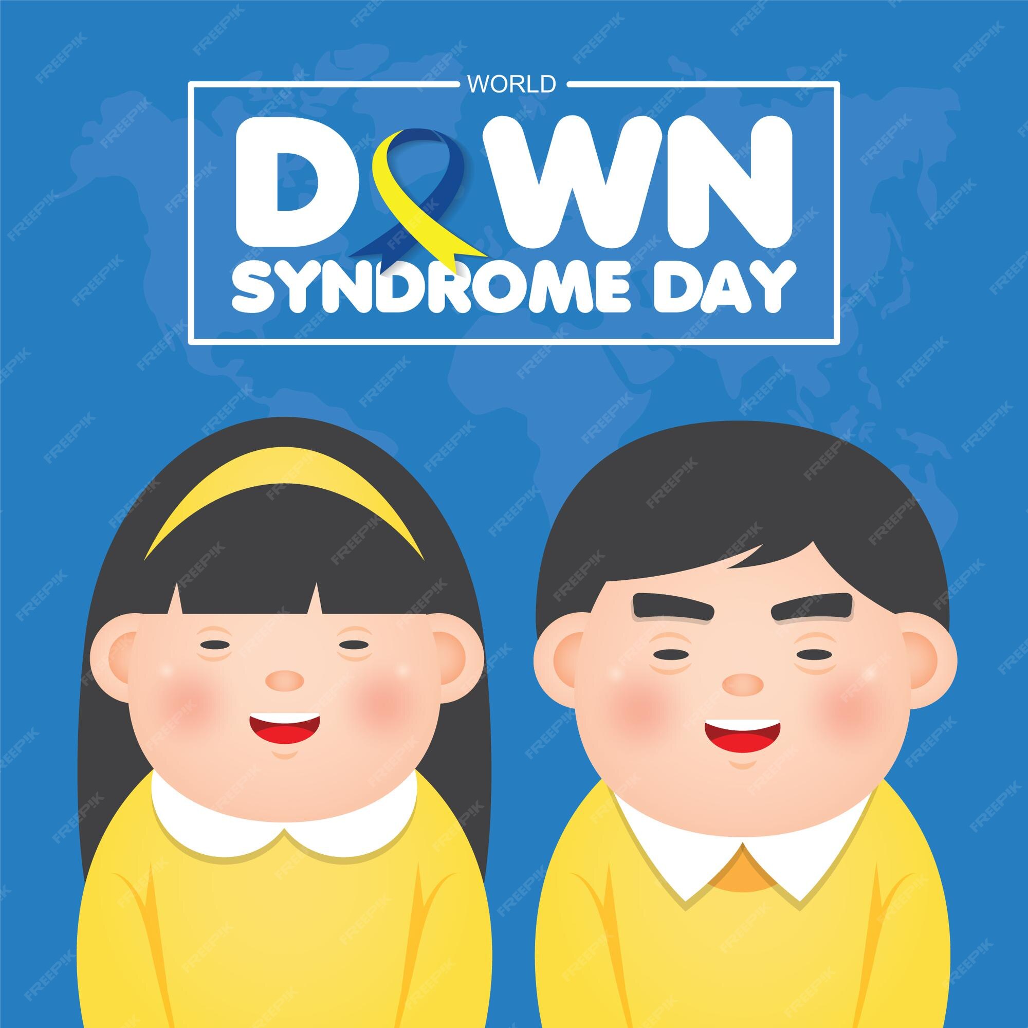 Dia Mundial Da Síndrome De Down Em 21 De Março Uma Ilustração Em Vetor