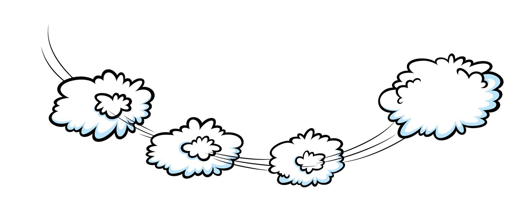 Efeito De Velocidade Em Quadrinhos Com Nuvens Nuvens Em Quadrinhos Com
