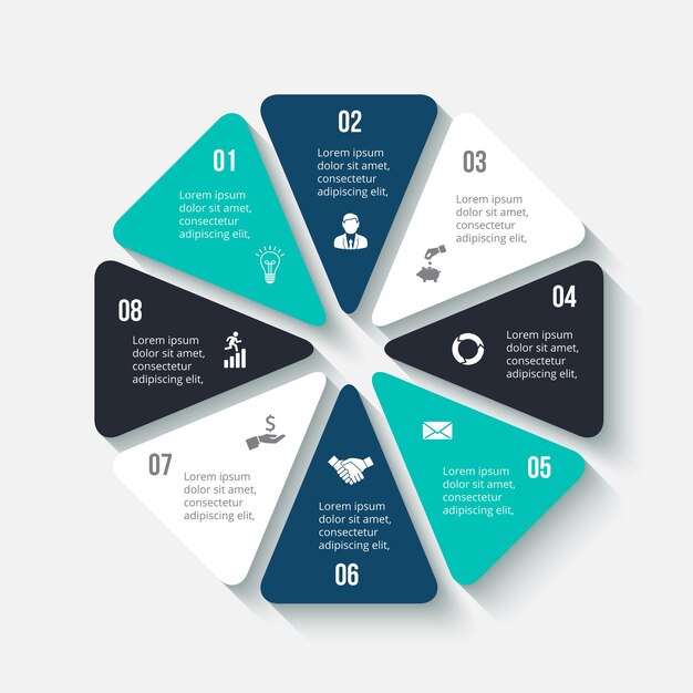 Elemento de octógono do vetor para infográfico. modelo de diagrama de ... Elemento de octógono do vetor para infográfico. modelo de diagrama de ...