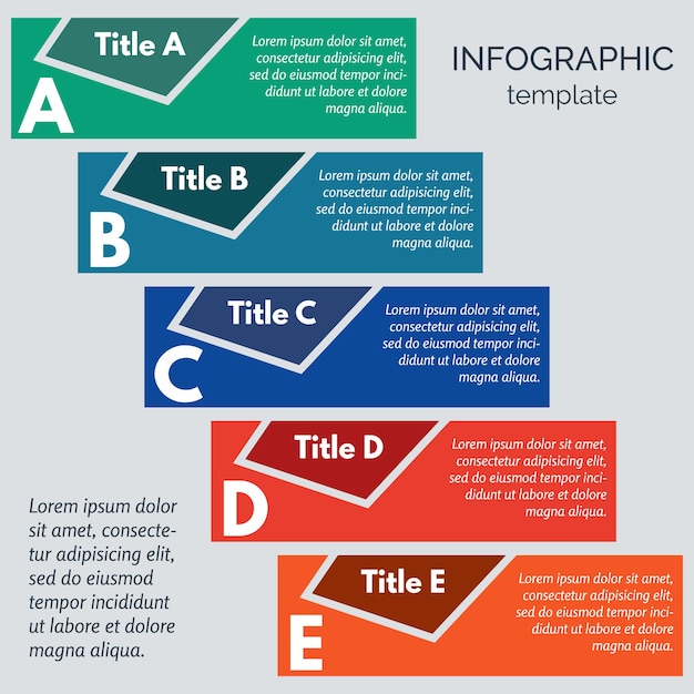 Elementos de design do infográfico de cinco etapas. modelo de design do ... Elementos de design do infográfico de cinco etapas. modelo de design do ...