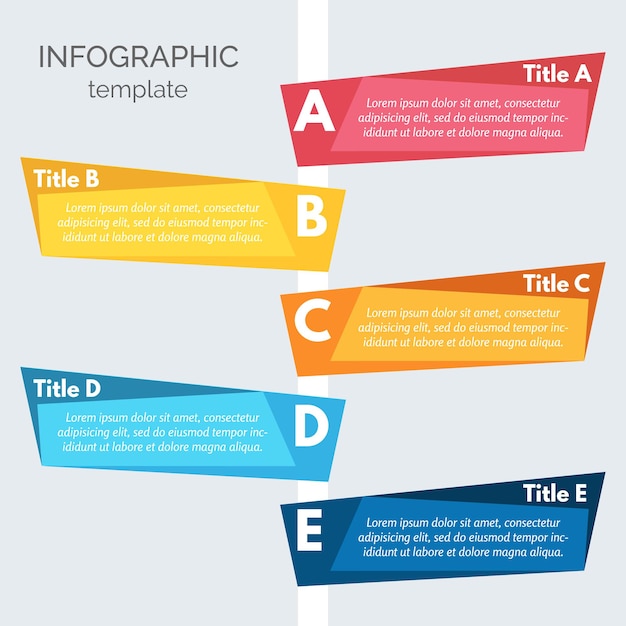 Elementos de design do infográfico de cinco etapas. modelo de design do ... Elementos de design do infográfico de cinco etapas. modelo de design do ...