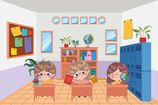 Escola crianças desenhos vetoriais design | Vetor Premium Escola crianças desenhos vetoriais design | Vetor Premium