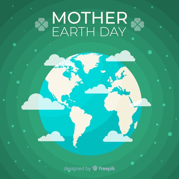 Feliz Dia Da Mãe Terra Vetor Grátis