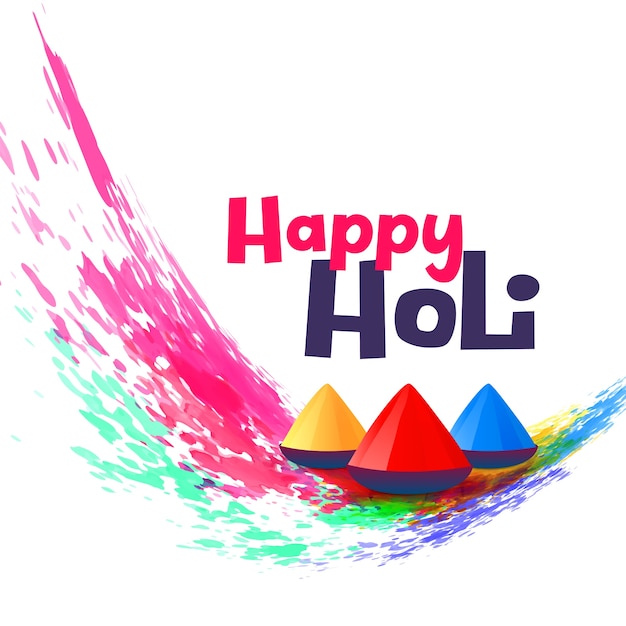 Feliz holi design de design de saudação | Vetor Grátis Feliz holi design de design de saudação | Vetor Grátis
