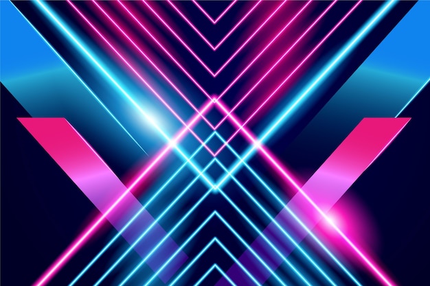 Fundo abstrato de luzes de néon | Vetor Grátis Fundo abstrato de luzes de néon | Vetor Grátis