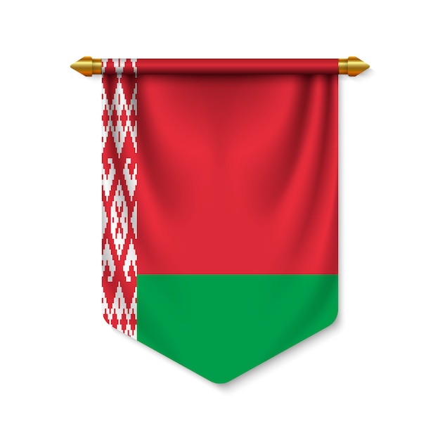 Galhardete realista 3d com bandeira | Vetor Premium Galhardete realista 3d com bandeira | Vetor Premium