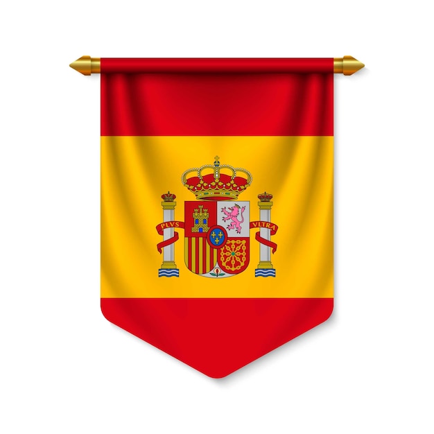 Galhardete realista 3d com bandeira | Vetor Premium Galhardete realista 3d com bandeira | Vetor Premium