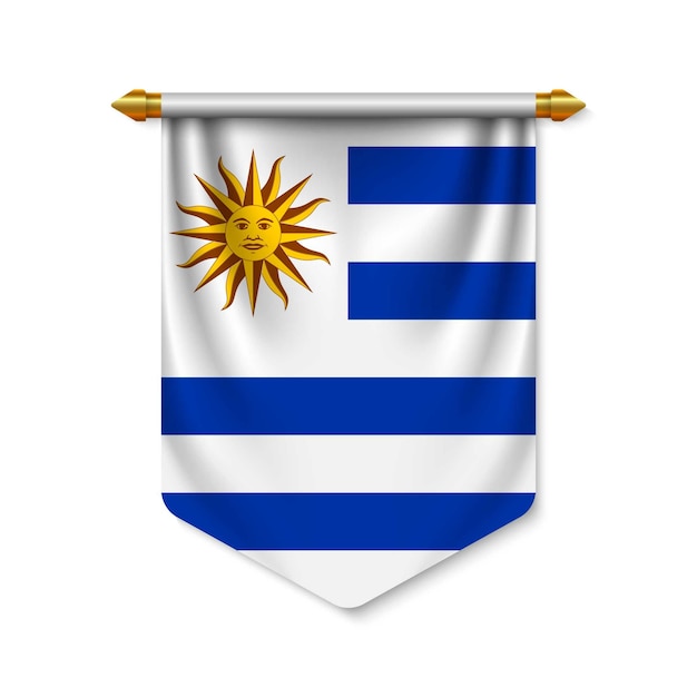 Galhardete realista 3d com bandeira | Vetor Premium Galhardete realista 3d com bandeira | Vetor Premium