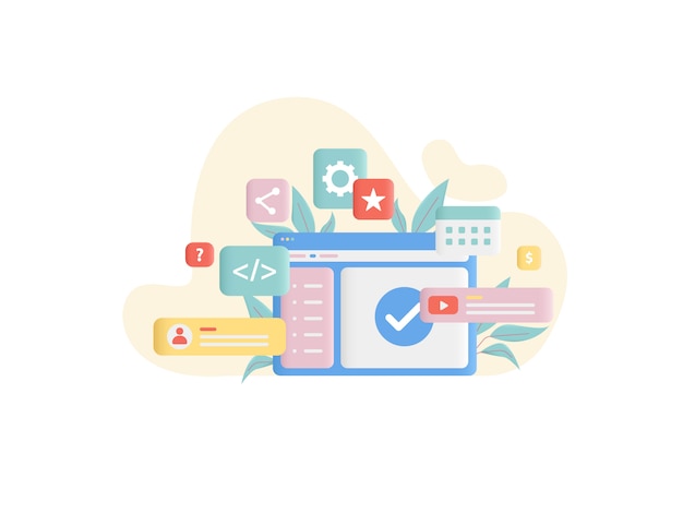 Ilustração de conceito de desenvolvimento web em estilo simples | Vetor ... Ilustração de conceito de desenvolvimento web em estilo simples | Vetor ...