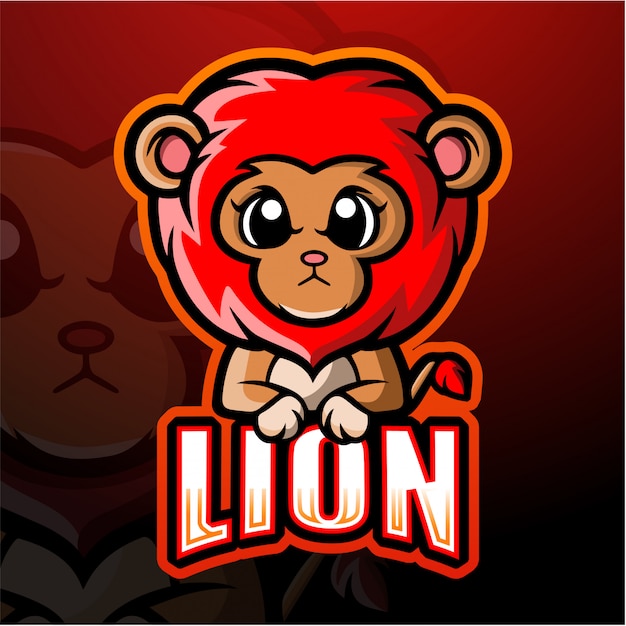 Ilustração De Esporte De Mascote De Leão Vetor Premium