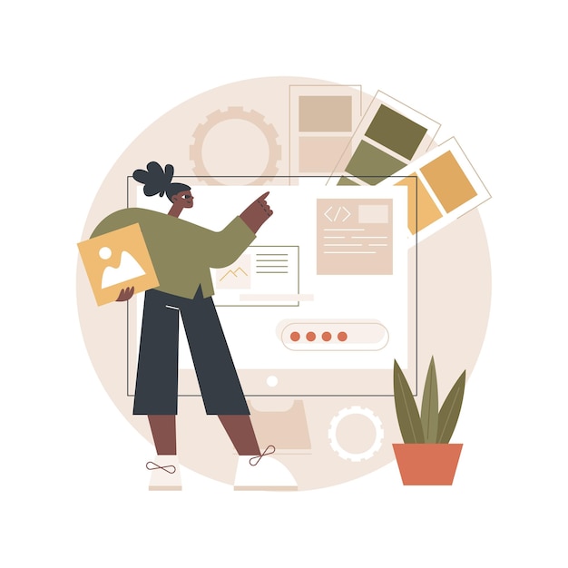 Ilustração do conceito abstrato de desenvolvimento de baixo código ... Ilustração do conceito abstrato de desenvolvimento de baixo código ...
