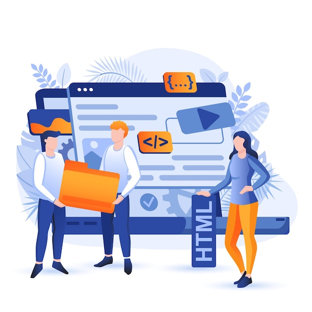 Ilustração do conceito de design plano de desenvolvimento web | Vetor ... Ilustração do conceito de design plano de desenvolvimento web | Vetor ...