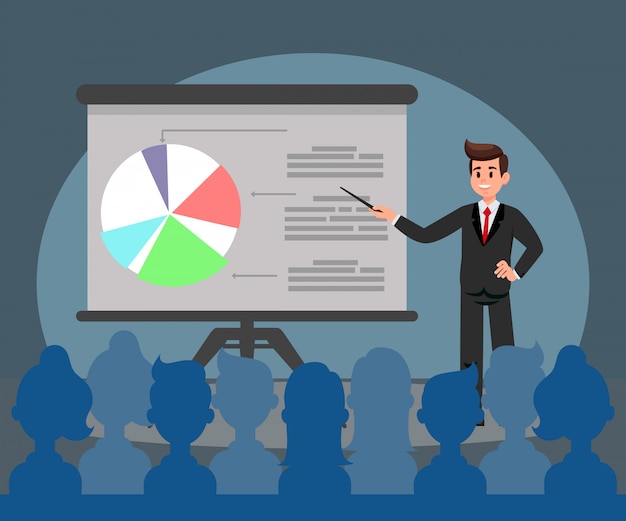 Ilustração em vetor de apresentação de negócios | Vetor Premium Ilustração em vetor de apresentação de negócios | Vetor Premium
