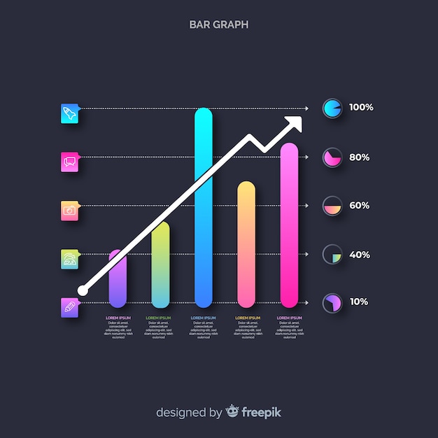 Infográfico de gráfico de barras | Vetor Grátis Infográfico de gráfico de barras | Vetor Grátis