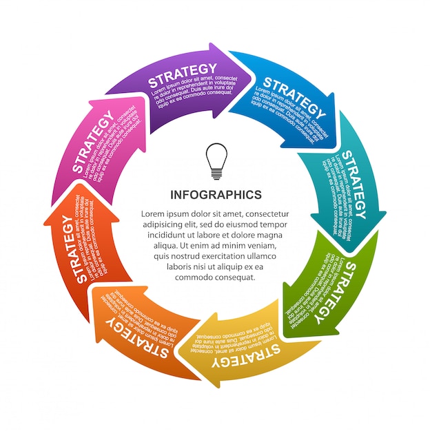 Infográfico modelo com setas | Vetor Premium Infográfico modelo com setas | Vetor Premium