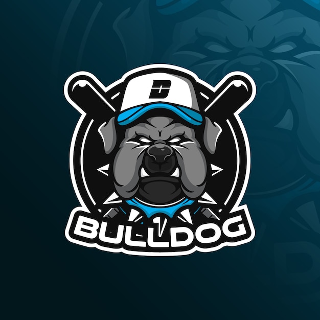 Logotipo De Mascote De Vetor De Cachorro Vetor Premium