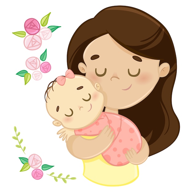 Mãe e filha | Vetor Premium Mãe e filha | Vetor Premium