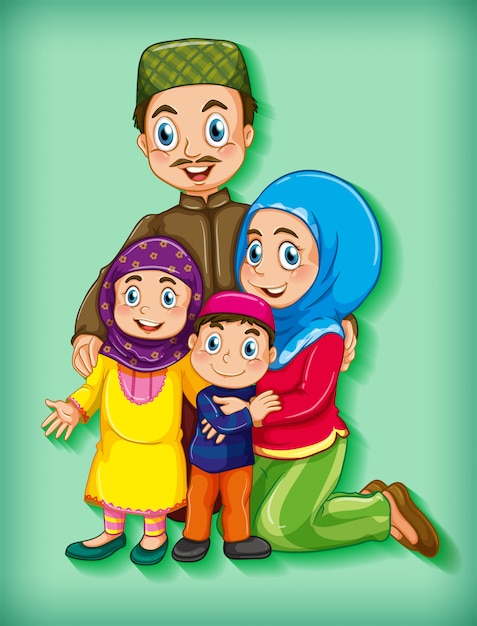 Membro da família em fundo gradiente de cor de personagem de desenho ... Membro da família em fundo gradiente de cor de personagem de desenho ...