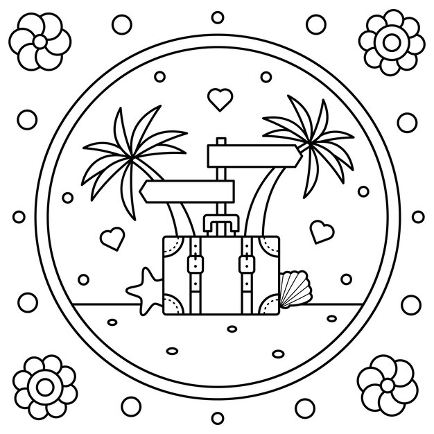 Página para colorir ilustração vetorial. | Vetor Premium Página para colorir ilustração vetorial. | Vetor Premium