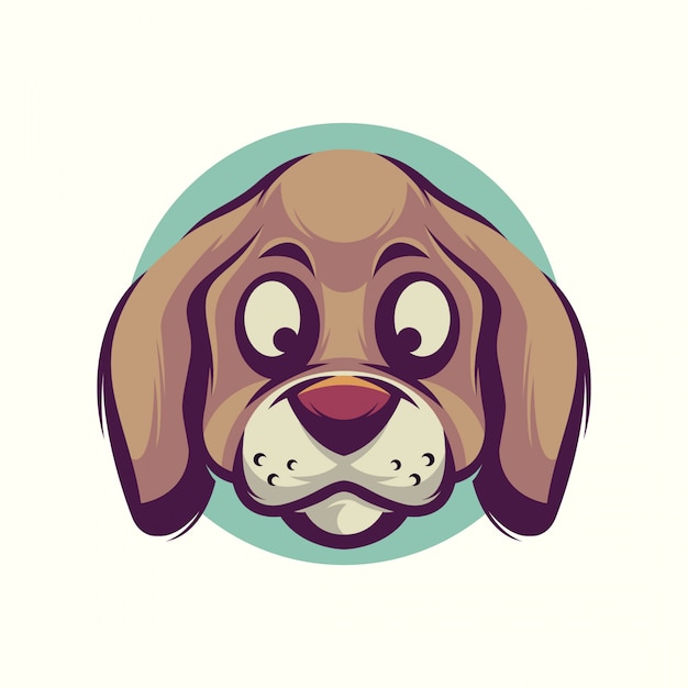 Vetor De Cabeça De Cachorro Fofo Vetor Premium