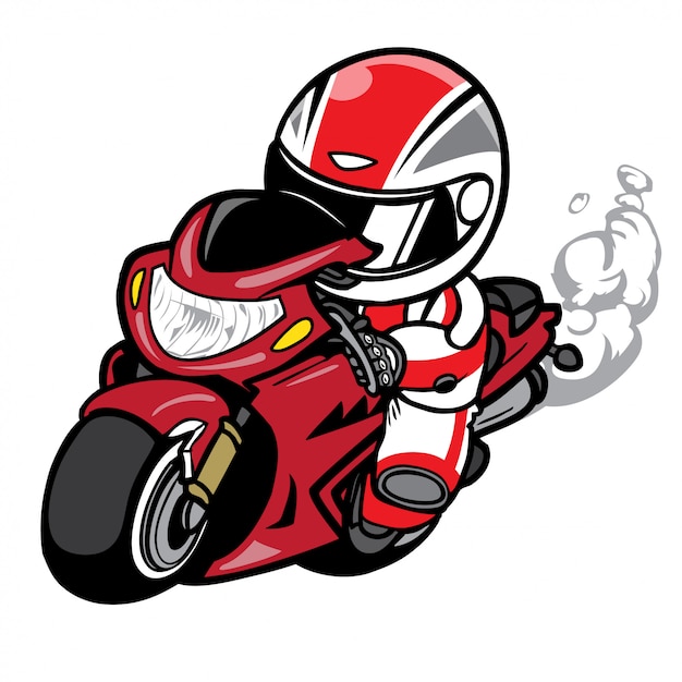 Vetor de desenhos animados de motociclista em alta velocidade | Vetor ... Vetor de desenhos animados de motociclista em alta velocidade | Vetor ...