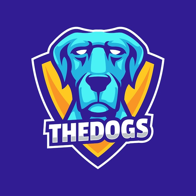 Vetor De Designs De Logotipo De Mascote De Cachorro Vetor Premium