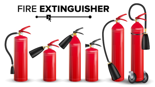 Vetor de extintor vermelho. ilustração isolada de extintor vermelho de ... Vetor de extintor vermelho. ilustração isolada de extintor vermelho de ...