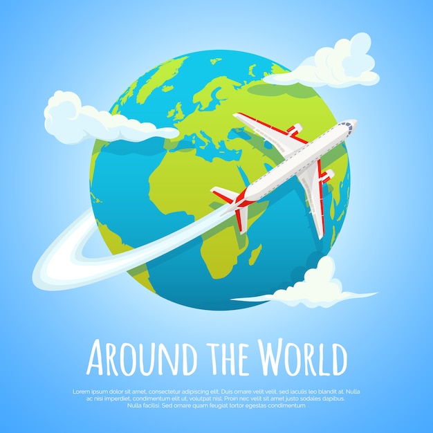 Voando ao redor do mundo. viajar para o mundo. viagem. turismo e ... Voando ao redor do mundo. viajar para o mundo. viagem. turismo e ...