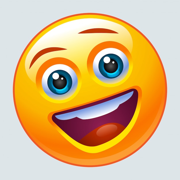 Emoticon hardop lachen. lol-teken. | Premium Vector Emoticon hardop lachen. lol-teken. | Premium Vector