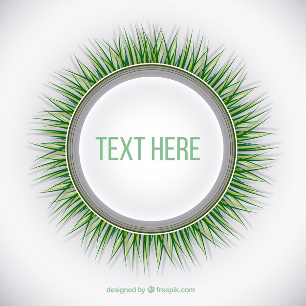 Rond sjabloon met groene gras | Premium Vector Rond sjabloon met groene gras | Premium Vector