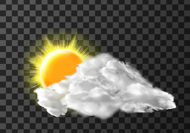 Zonlicht bewolking op transparant | Gratis Vector Zonlicht bewolking op transparant | Gratis Vector